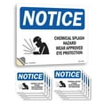 Chemical Splash Hazard Wear With Symbol OSHA Notice Vinyl Decal Label 7 ...