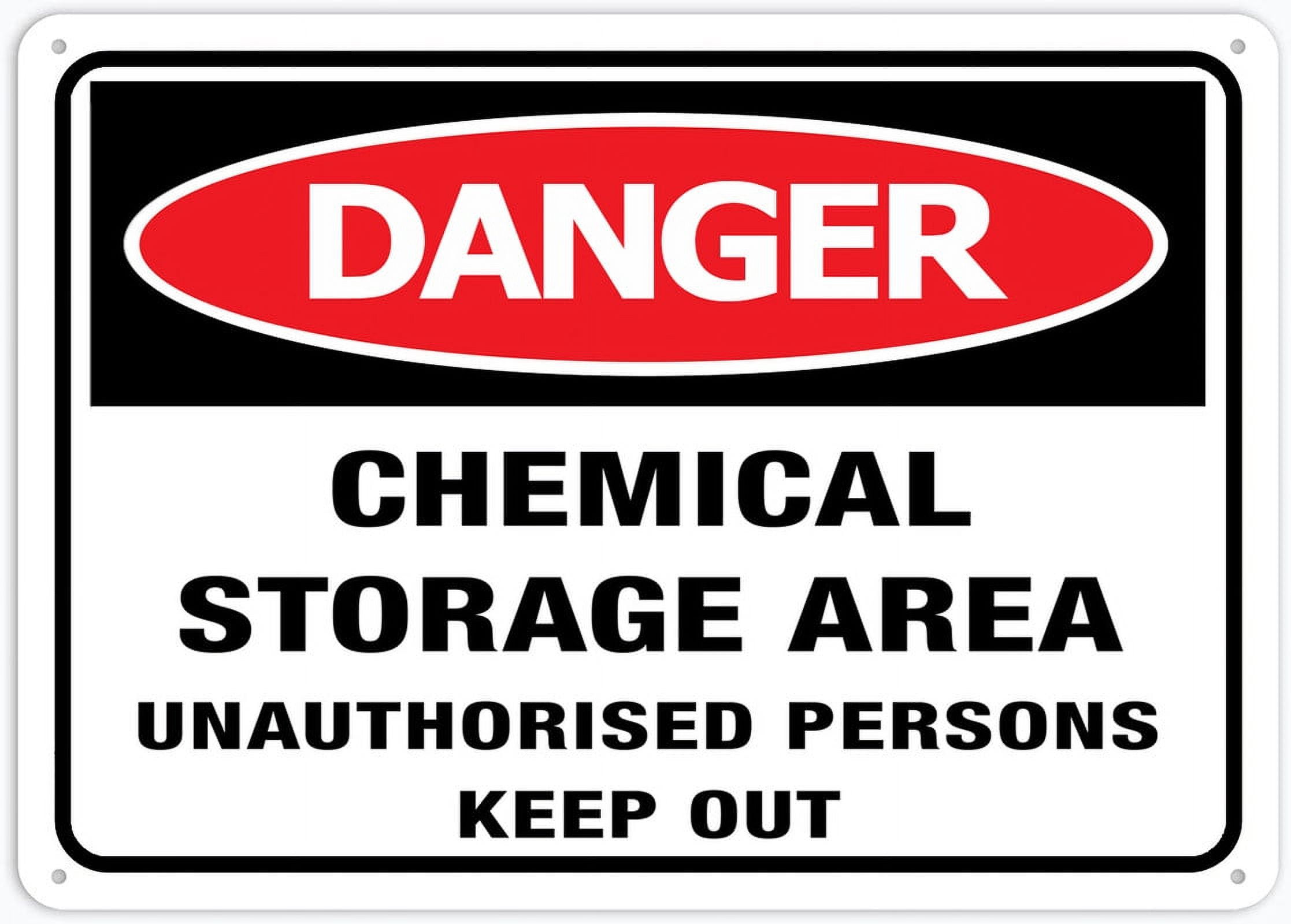 Chemical Storage Area Sign For House 12" X 8" Yard Sign, Premium ...