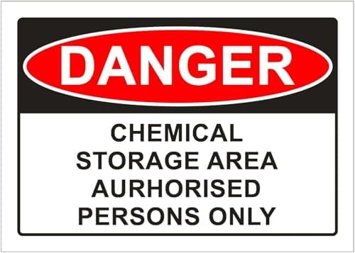 Chemical Storage Danger Sign Danger & Warning signs Metal Tin Sign 8 x ...