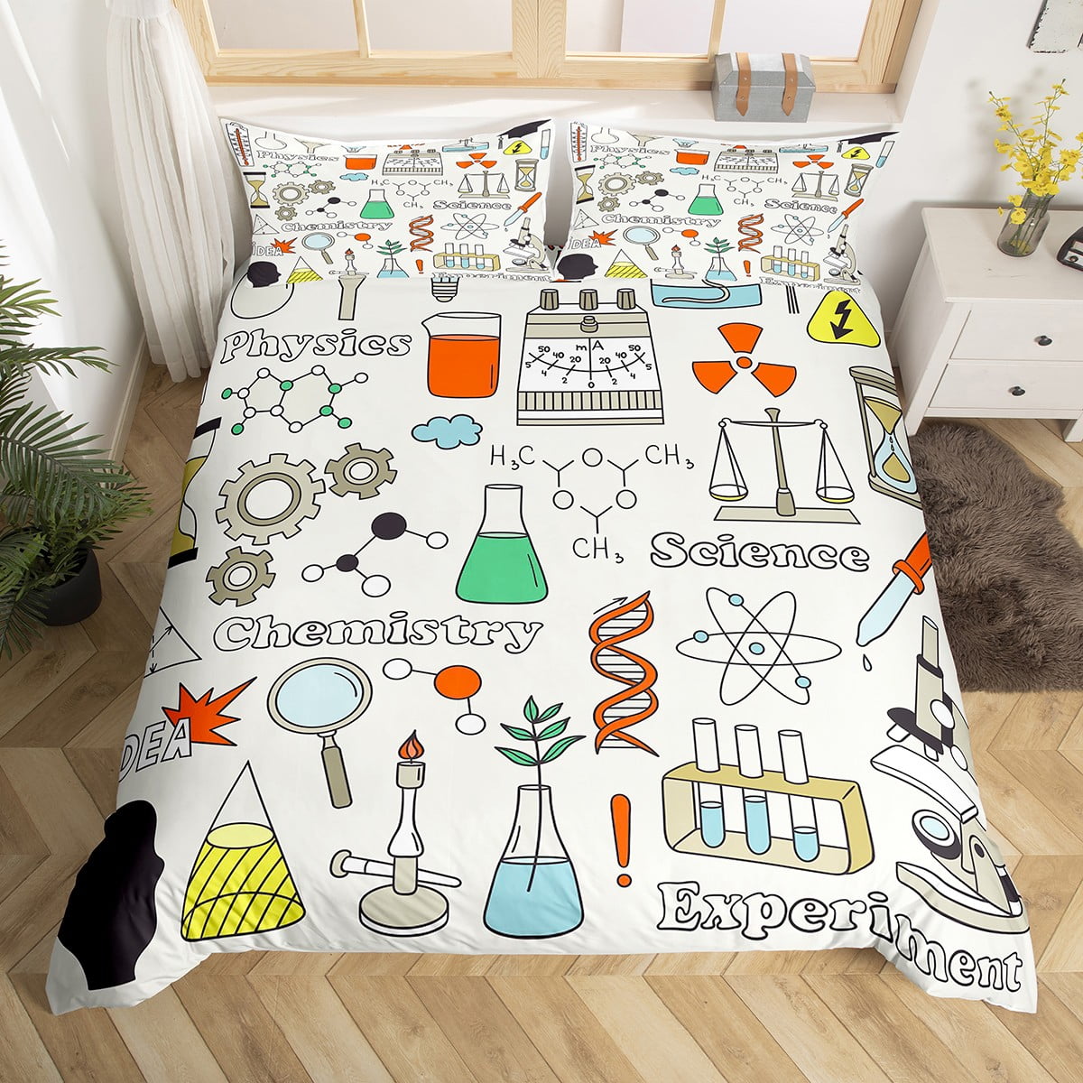 Chemical Subject Theme Bedding Set Twin Size for Boys Girls Science ...