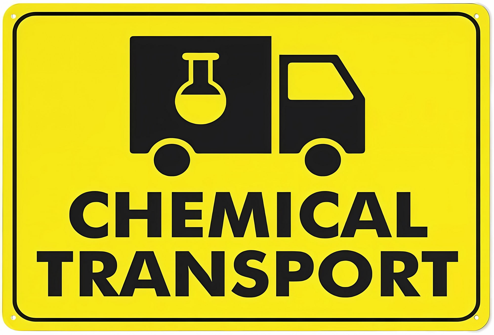 Chemical Transport Sign - 8"x12" Reflective Aluminum Metal Warning ...