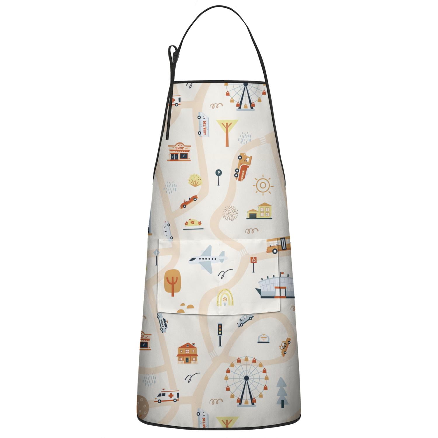 Chemical Work Apron Map Chef Kitchen Apron Cool Adjustable Aprons for ...