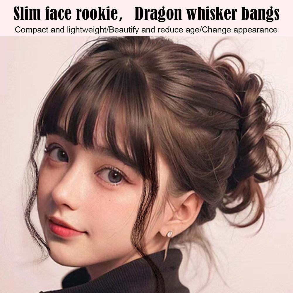 Chemical fiber air dragon whisker bangs-light brown bangs dragon ...