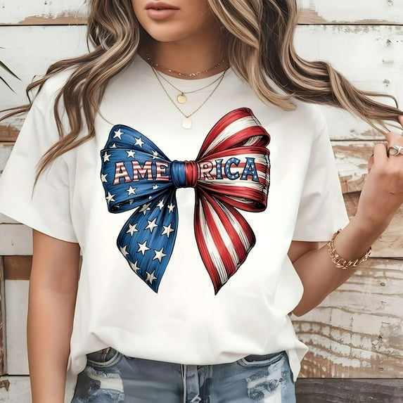 Chemise Avec Noeud Dau Des Éta-Unis, Chemises 4 Juillet, Chemise Avec ...