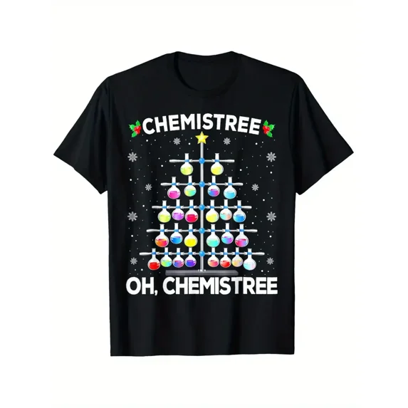 Chemist Chemical Elements Christmas Tree T-Shirt - Science-Themed ...