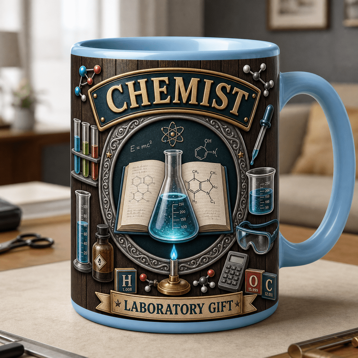 Chemist Mug 3D Effect Laboratory Gift for Science Teacher or Lab ...