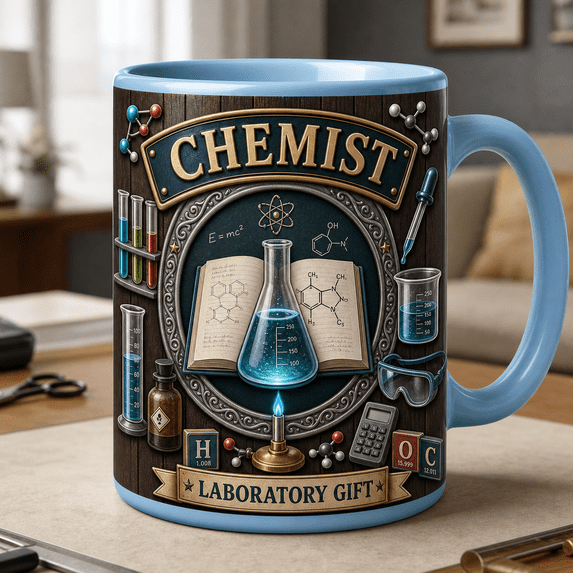 Chemist Mug 3D Effect Laboratory Gift for Science Teacher or Lab ...