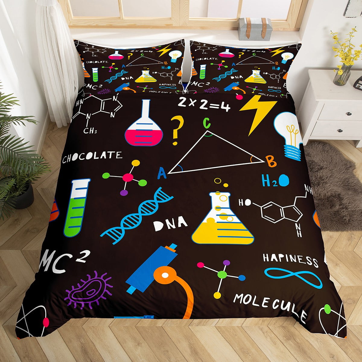 Chemistry Bedding Set Chemical Equation Comforter Cover for Kids Boys ...