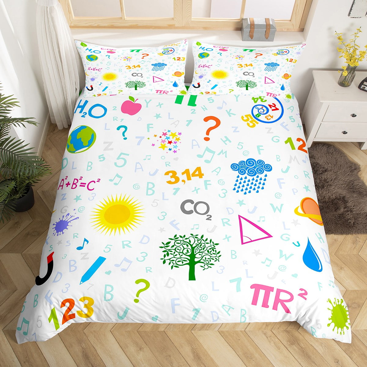 Chemistry Bedding Set Chemical Equation Comforter Cover for Kids Boys ...