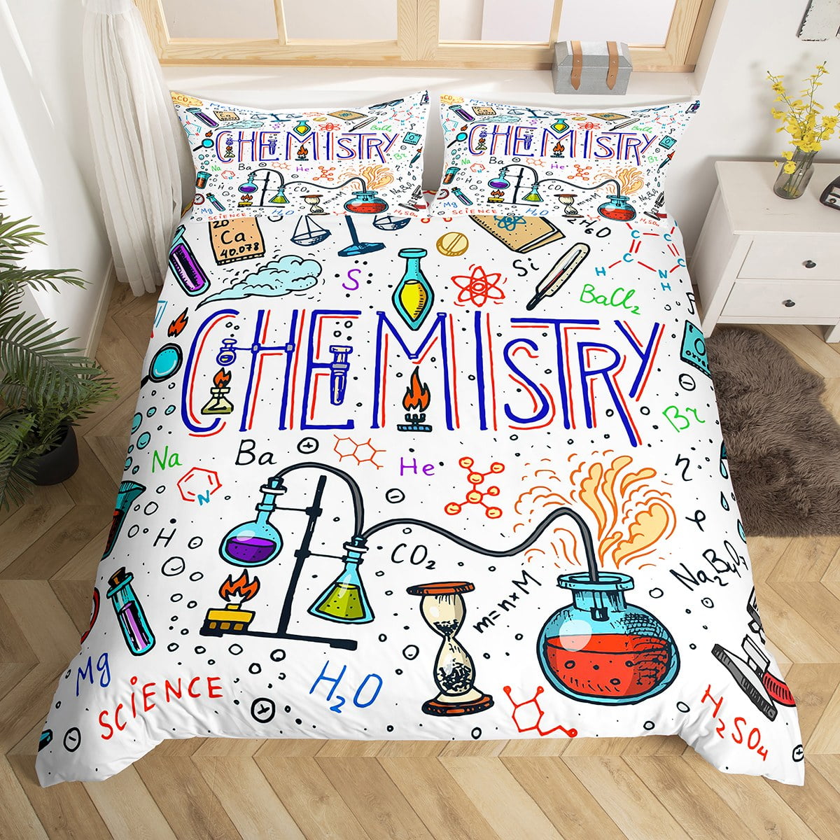 Chemistry Bedding Set Chemical Equation Comforter Cover for Kids Boys ...