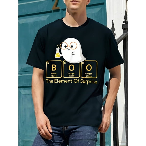 Chemistry Boo The Element Of Surprise Cute Chemist Halloween T-Shirt ...