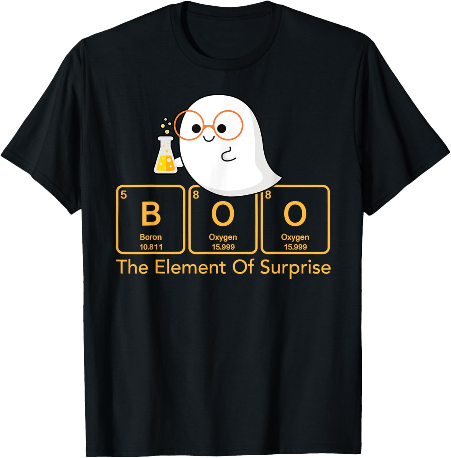 Chemistry Boo The Element Of Surprise Cute Chemist Halloween T-Shirt ...