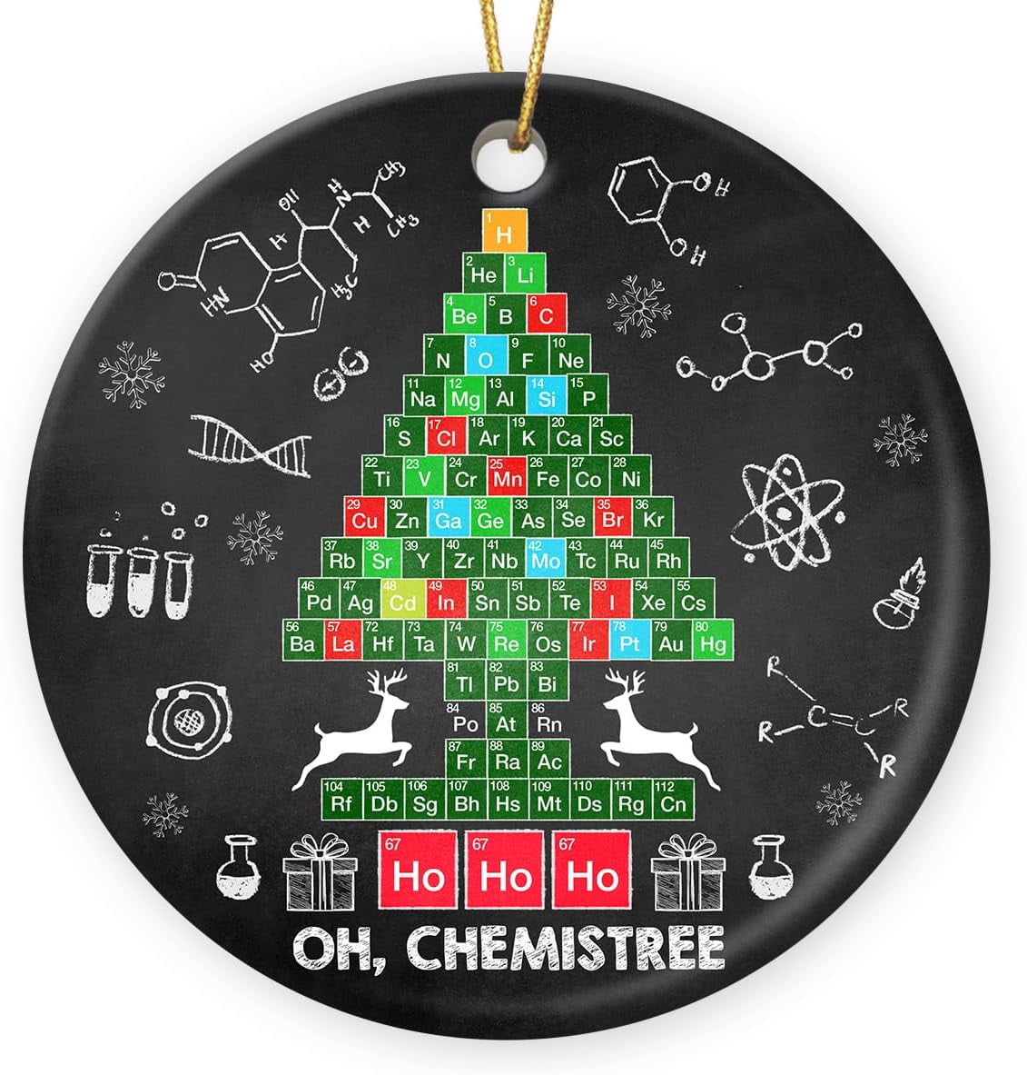 Chemistry Christmas Ornament 2025 - Presents for Science Lovers, Double ...