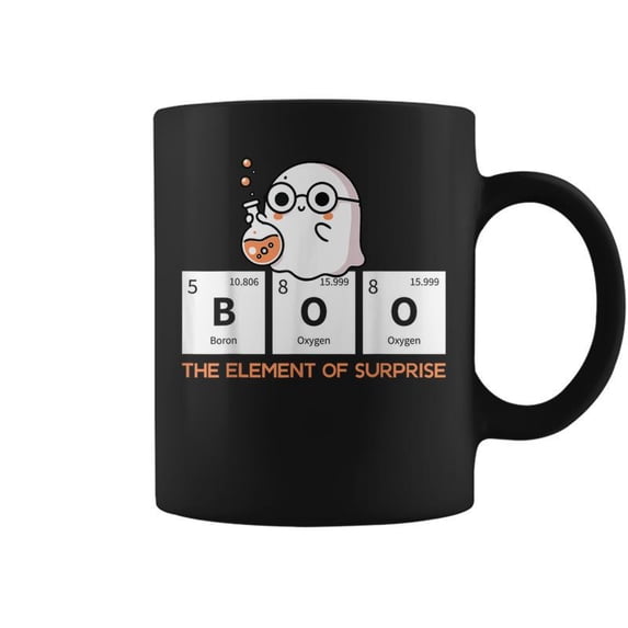 Chemistry Cute Boo The Element Of Surprise Chemist Halloween Coffee ...