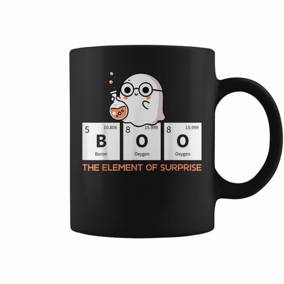 Chemistry Cute Boo The Element Of Surprise Chemist Halloween Coffee ...