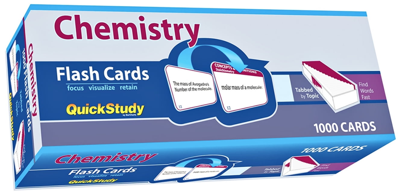 Chemistry Flash Cards - 1000 cards : a QuickStudy Reference Tool (Cards ...