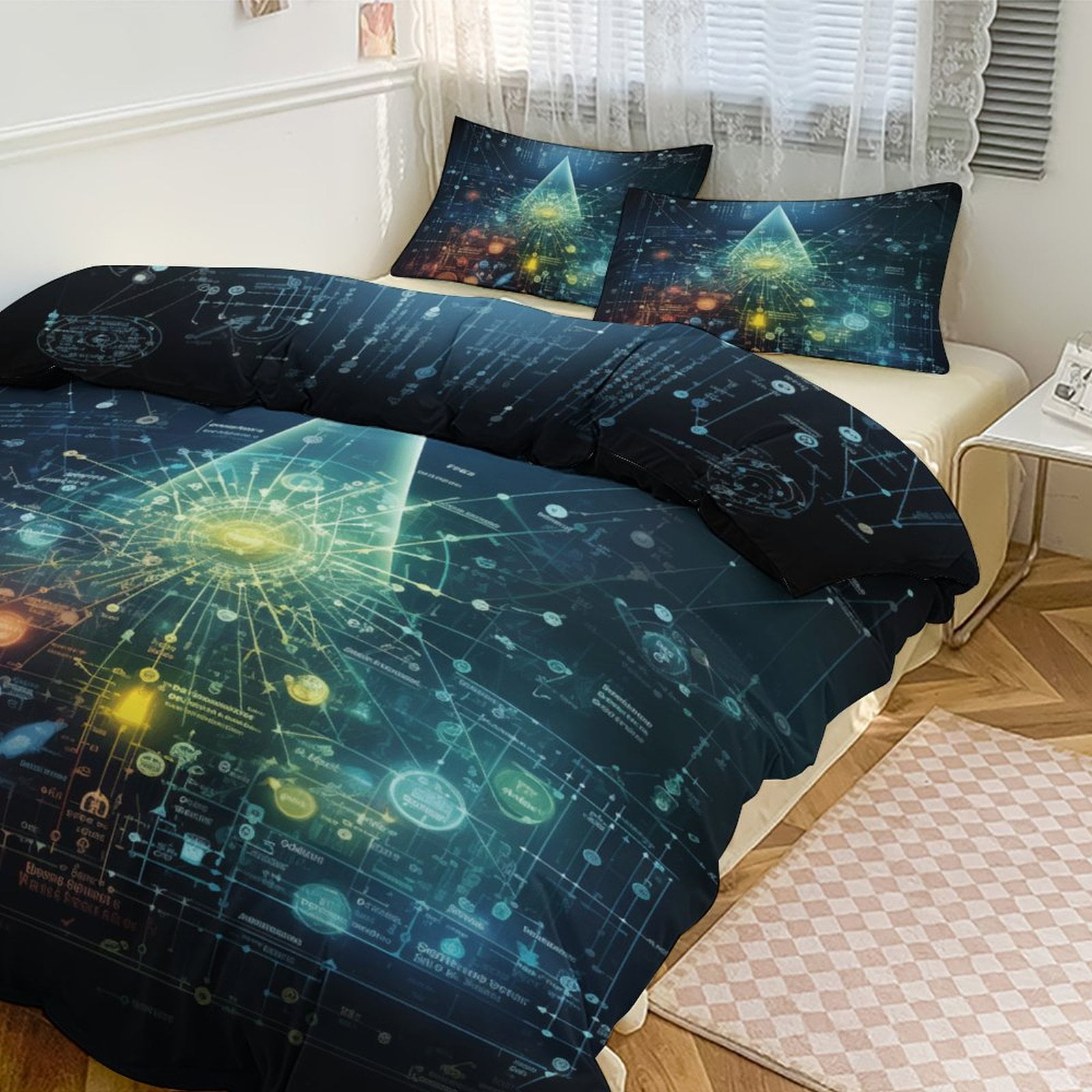 Chemistry Formulas Bedding Sets Twin Duvet Cover 3 Piece Cute Bed Set ...