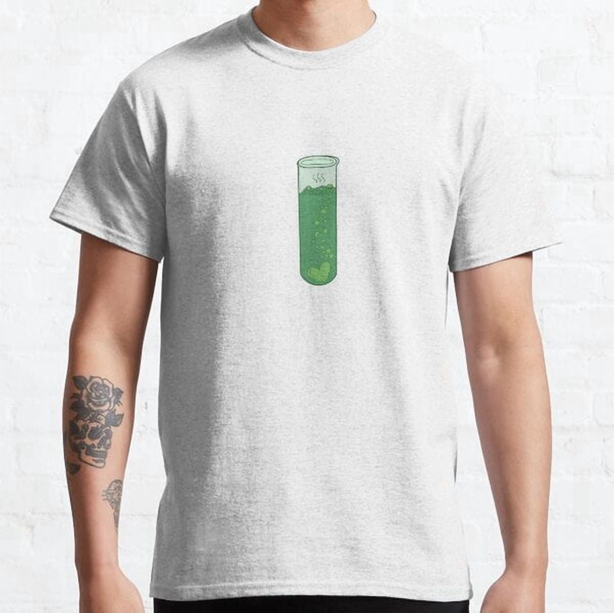 Chemistry Green Love Test Tube Science Heart Classic T-shirt - Walmart.com