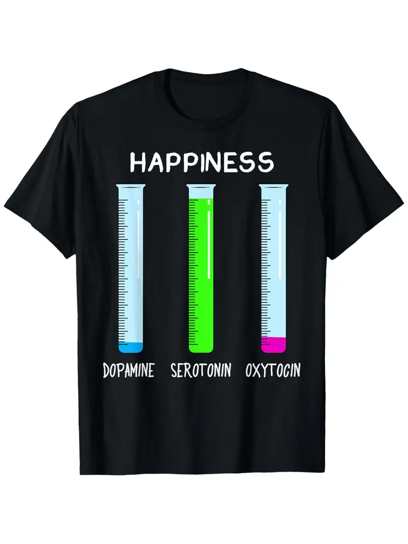 Chemistry-Inspired Cotton T-Shirt - Casual Short Sleeve, All-Season ...
