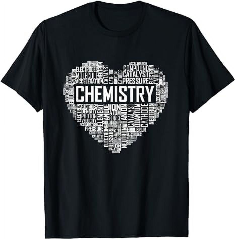 Chemistry Lover Heart Gift for Chemist Teacher or Student T-Shirt ...
