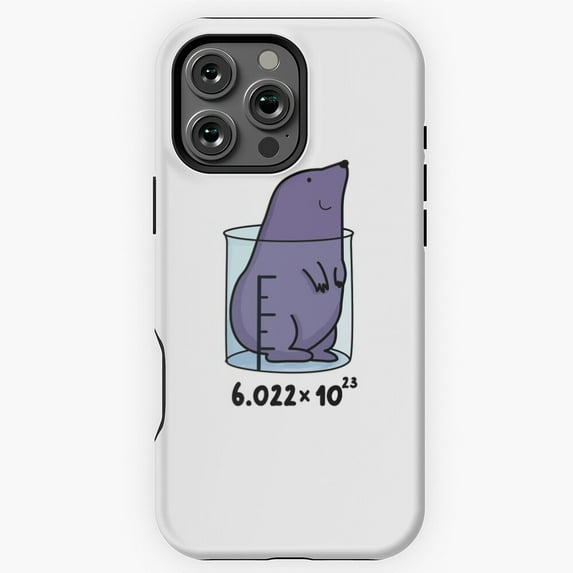 Chemistry Mole Funny Animal Puns Cartoon iPhone Case 17 through 11 Pro ...