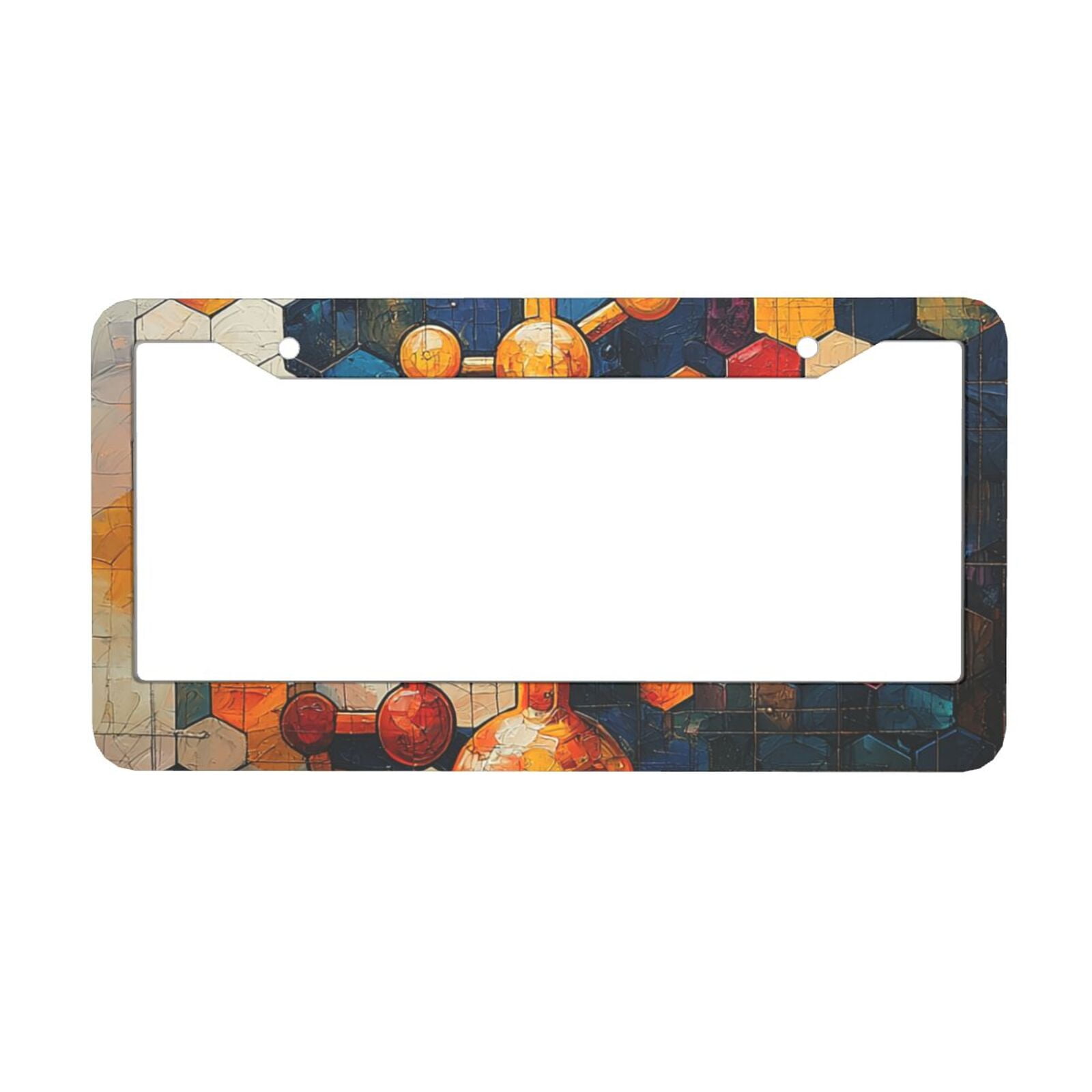 Chemistry Patterns Art Aluminum Car License Plate Frames Covers 2 PCS ...