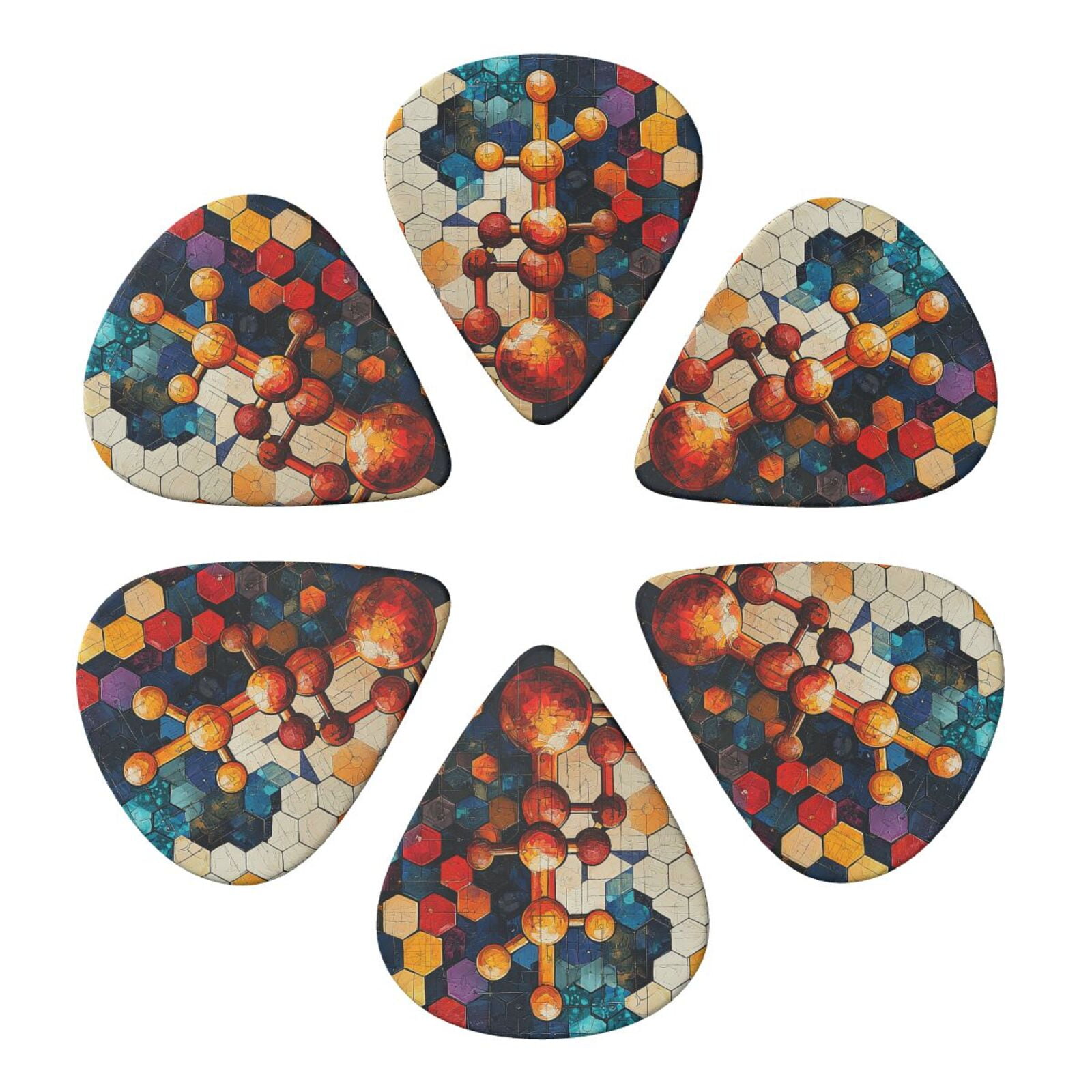 Chemistry Patterns Art Guitar Pick 6 Pack for Bass Acoustic Electric ...