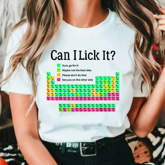 Chemistry Periodic Table Tee, Color Coded Element Chart Graphic for STEM Fans, Unisex Cotton T ...