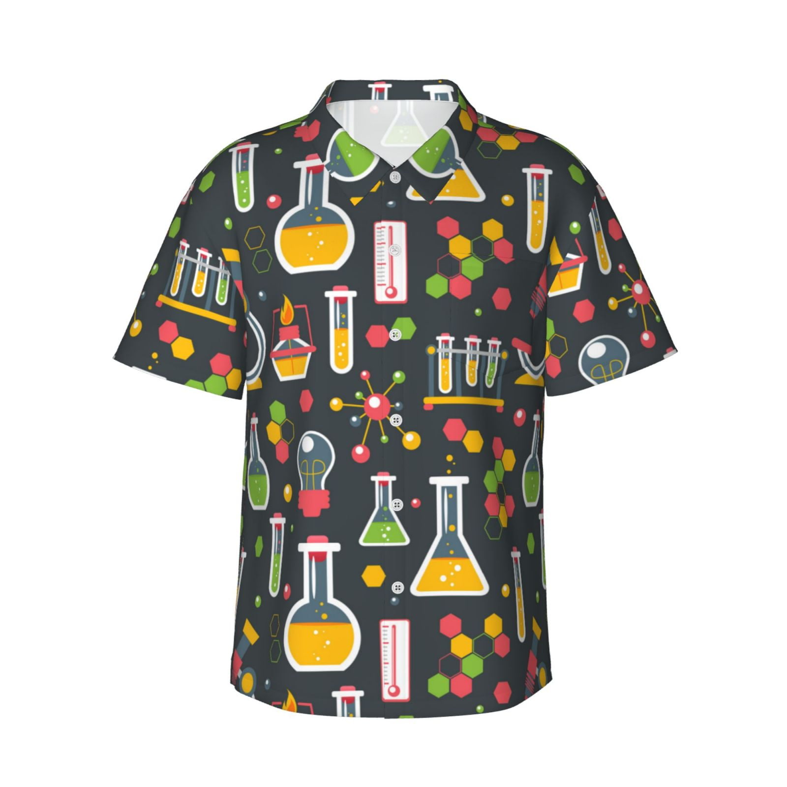Chemistry Science Men's 3d Print Casual Button Down Shirts, Novelty ...