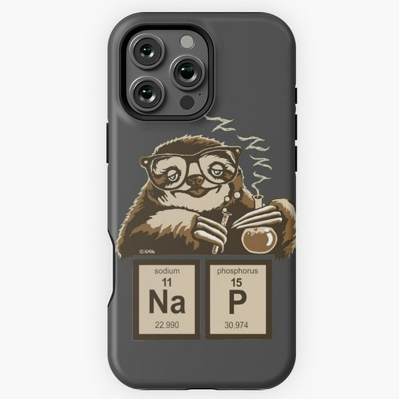 Chemistry Sloth Funny Science Nap Quote Art Phone Case Compatible ...