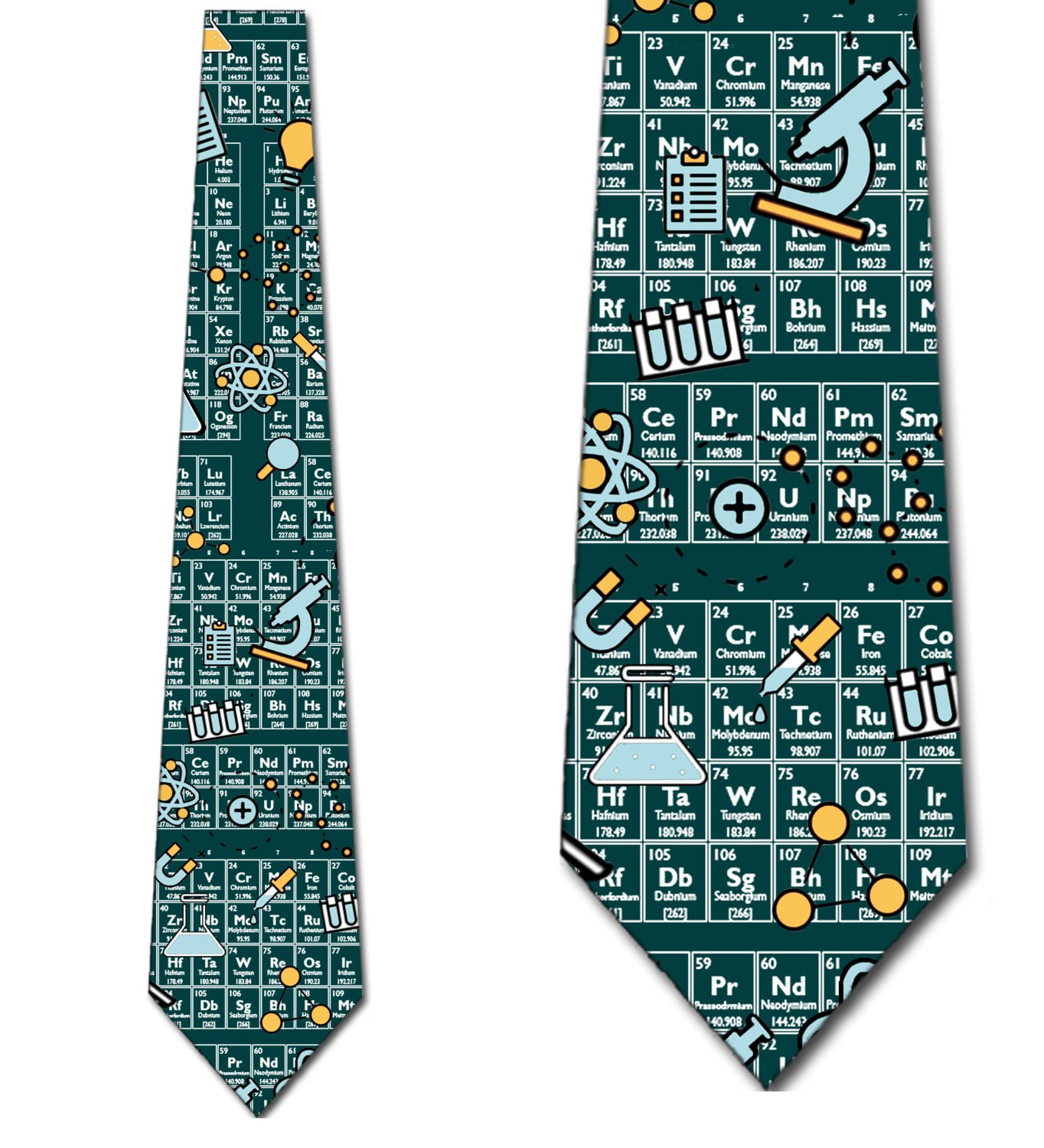Chemistry Ties Mens Periodic Table Science Icon Necktie by Three Rooker ...