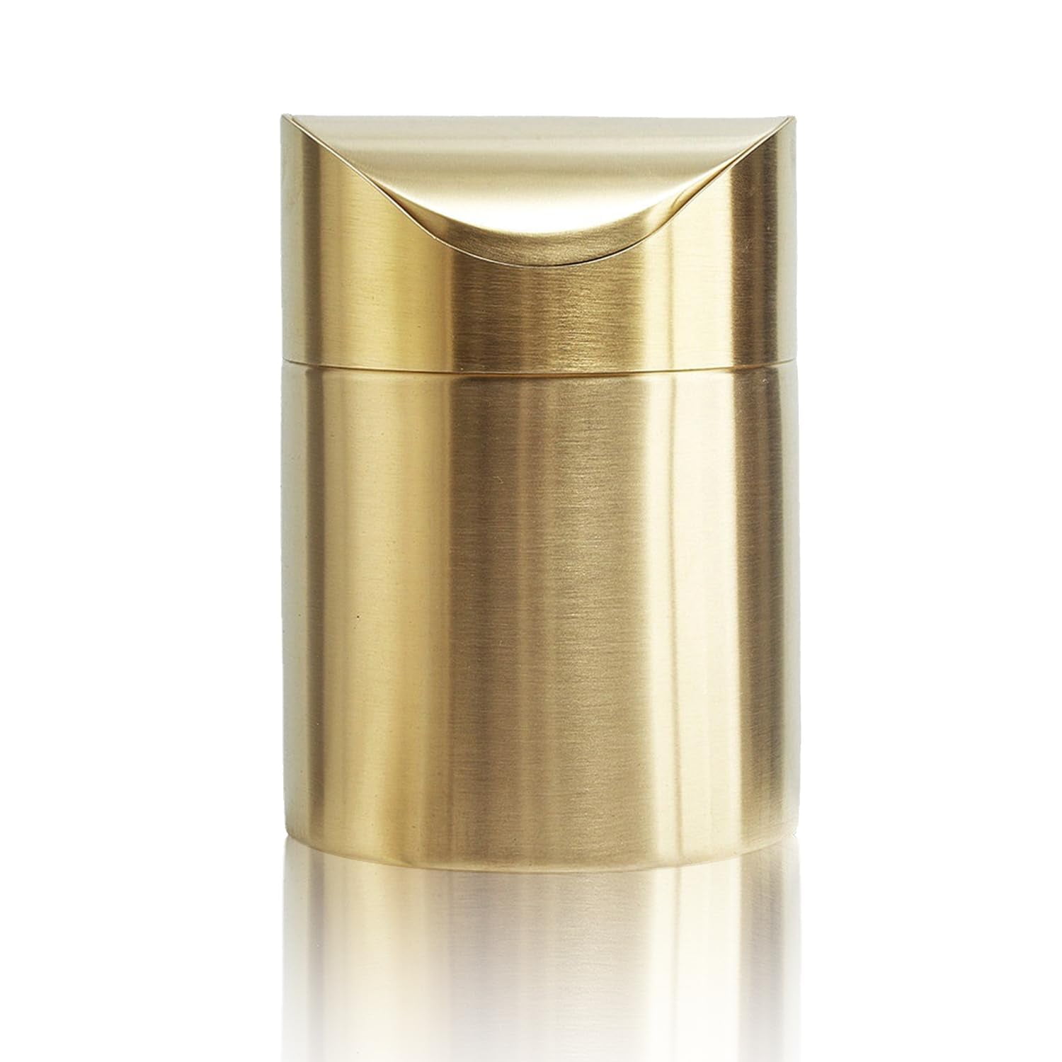 Chemlliy Stainless Steel Trash Can with Swing Lid, Mini Countertop ...