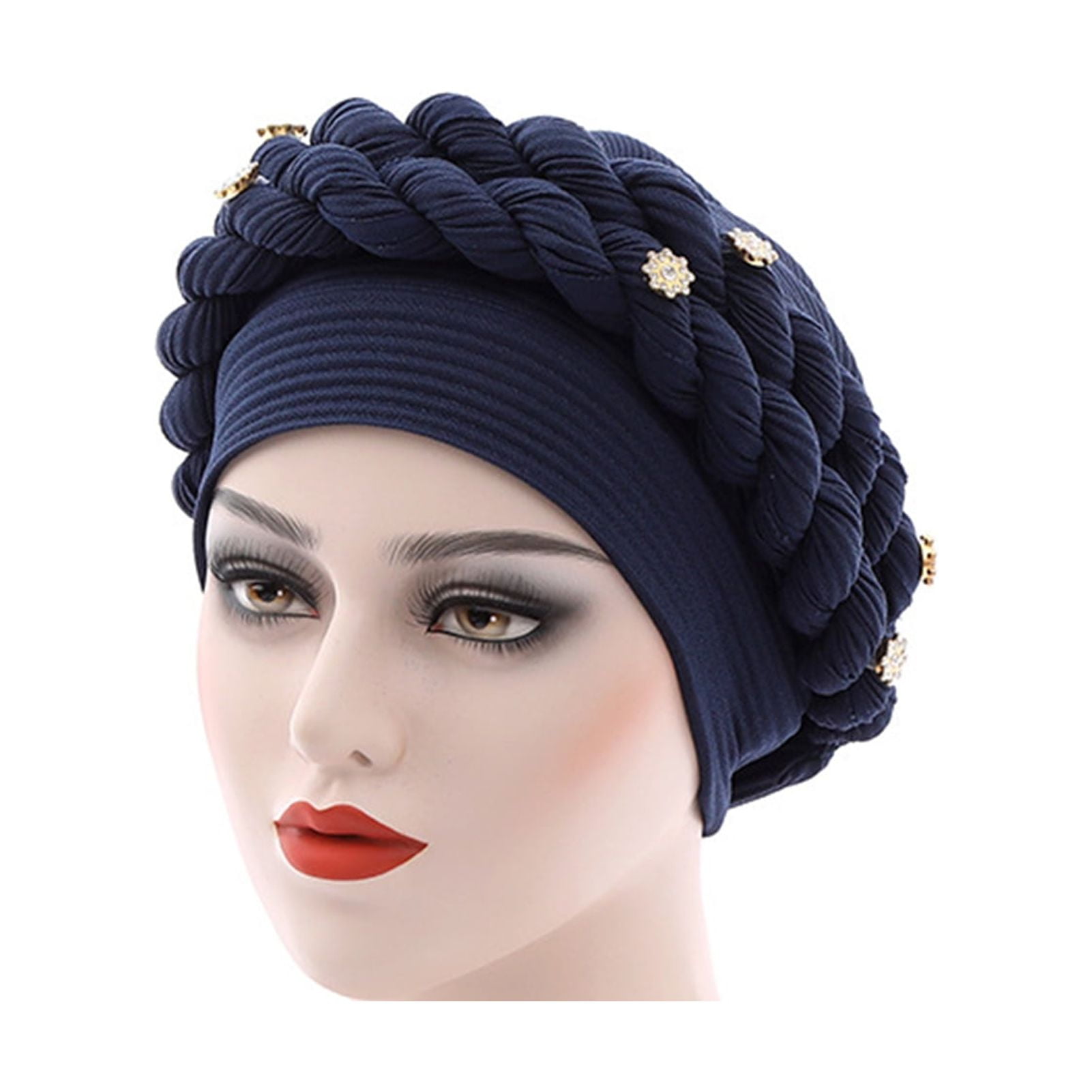 Chemo Cancer Head Hat Cap Bohemia Pre-Tied Twisted Braid Hair Cover ...