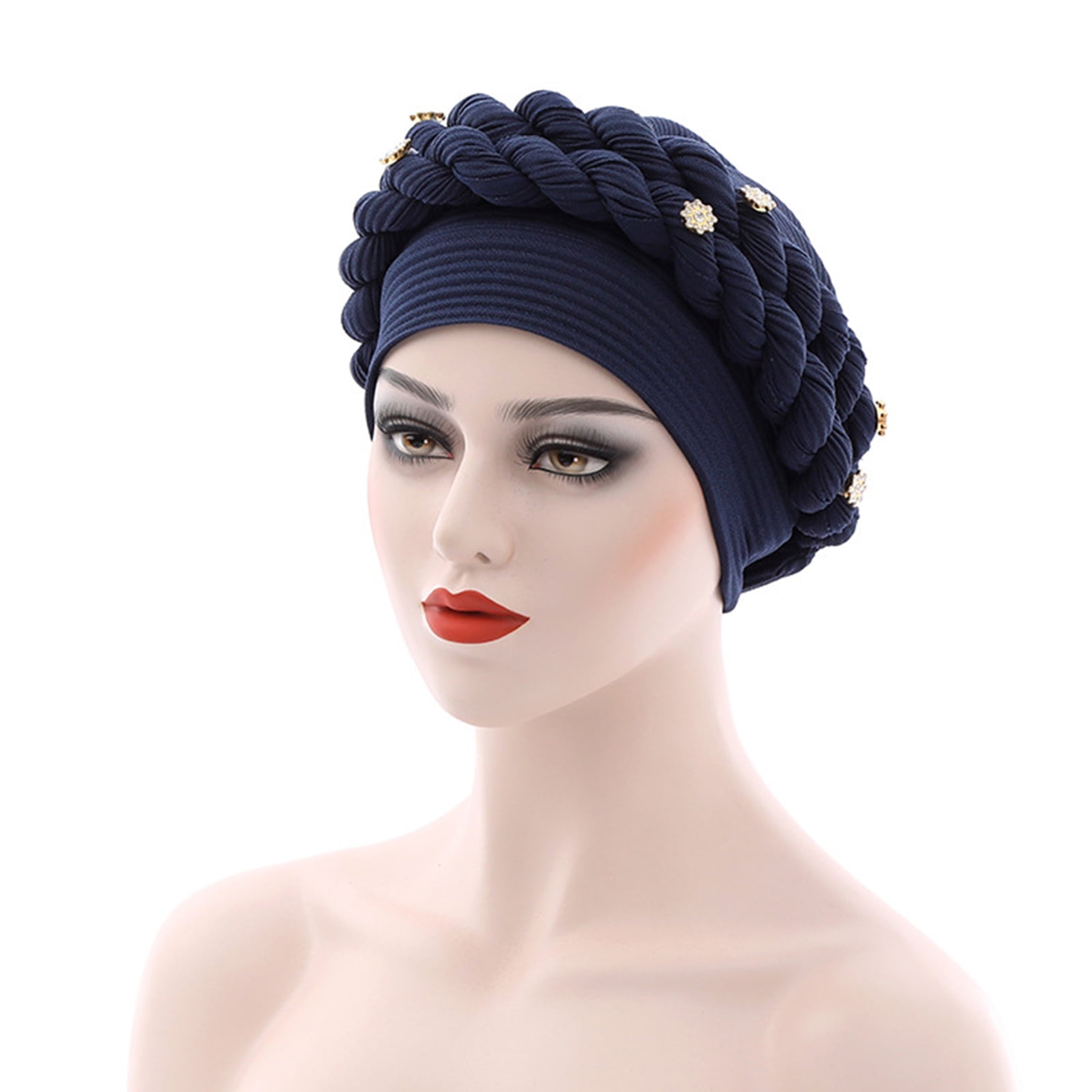 Chemo Cancer Head Hat Cap Bohemia Pre-Tied Twisted Braid Hair Cover ...