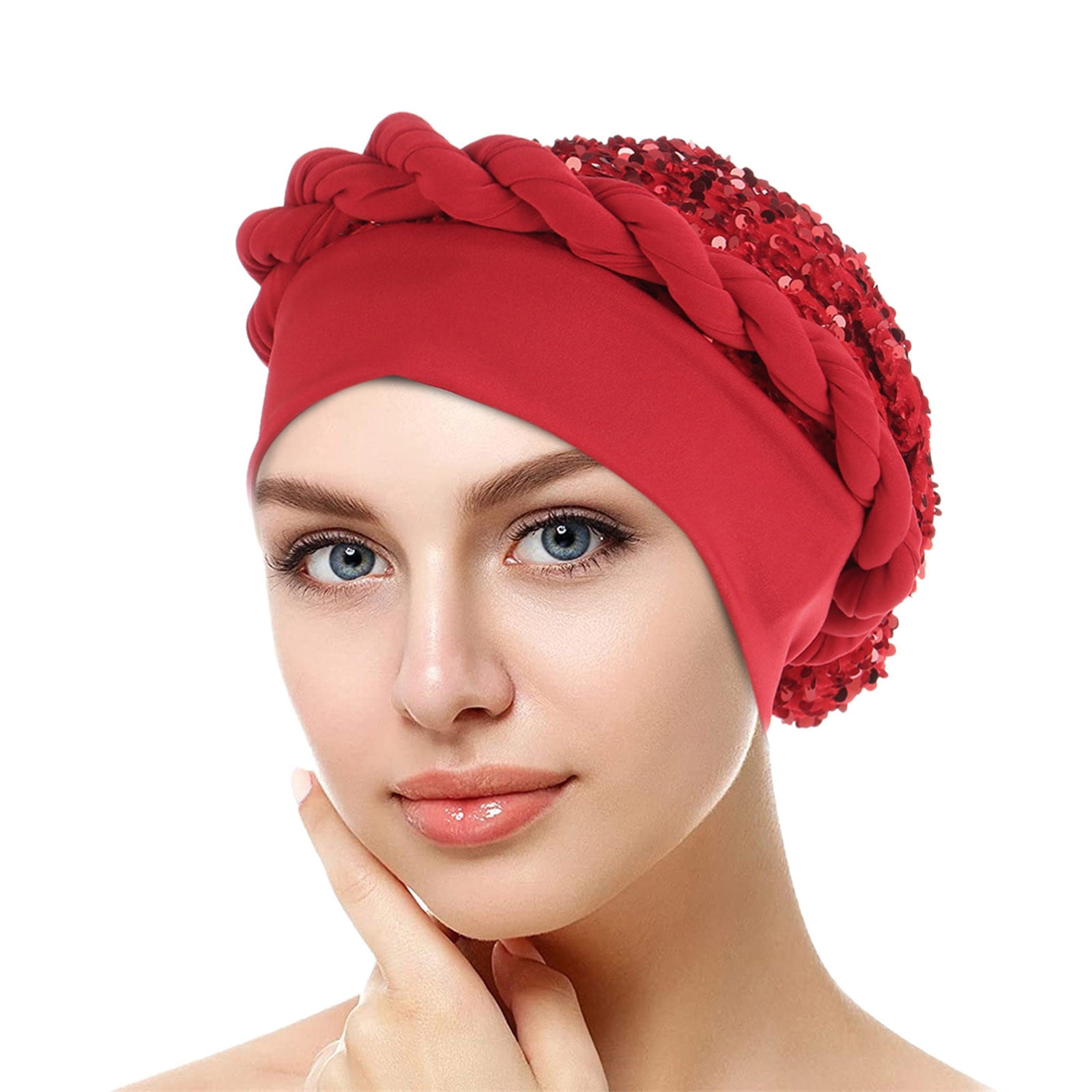 Chemo Cancer Head Hat Cap Ethnic Bohemian Pre-Tied Twisted Braid Hair ...