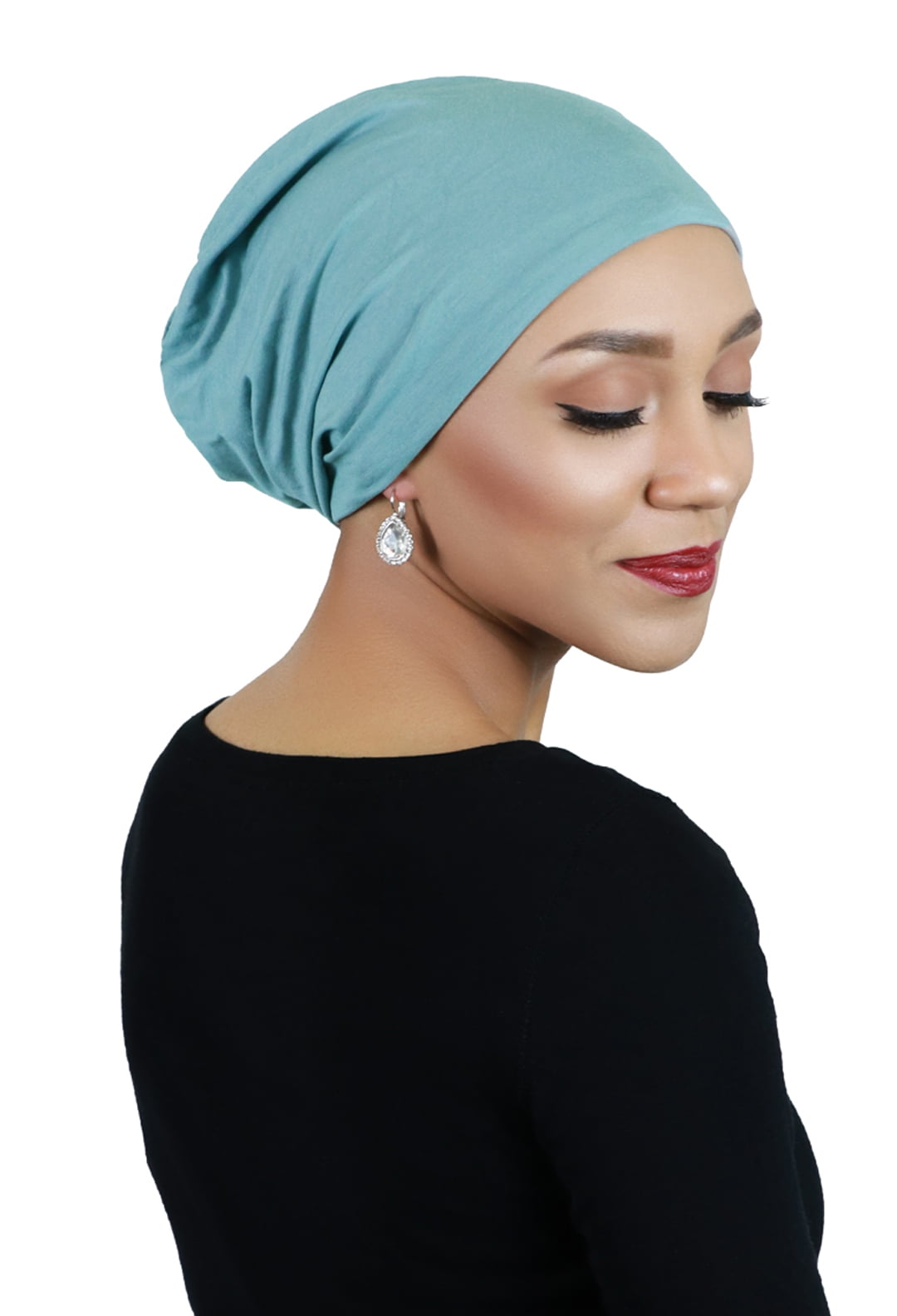 Chemo Cap For Women Bamboo Slouchy Hat Cancer Patients Headwear (Jade ...