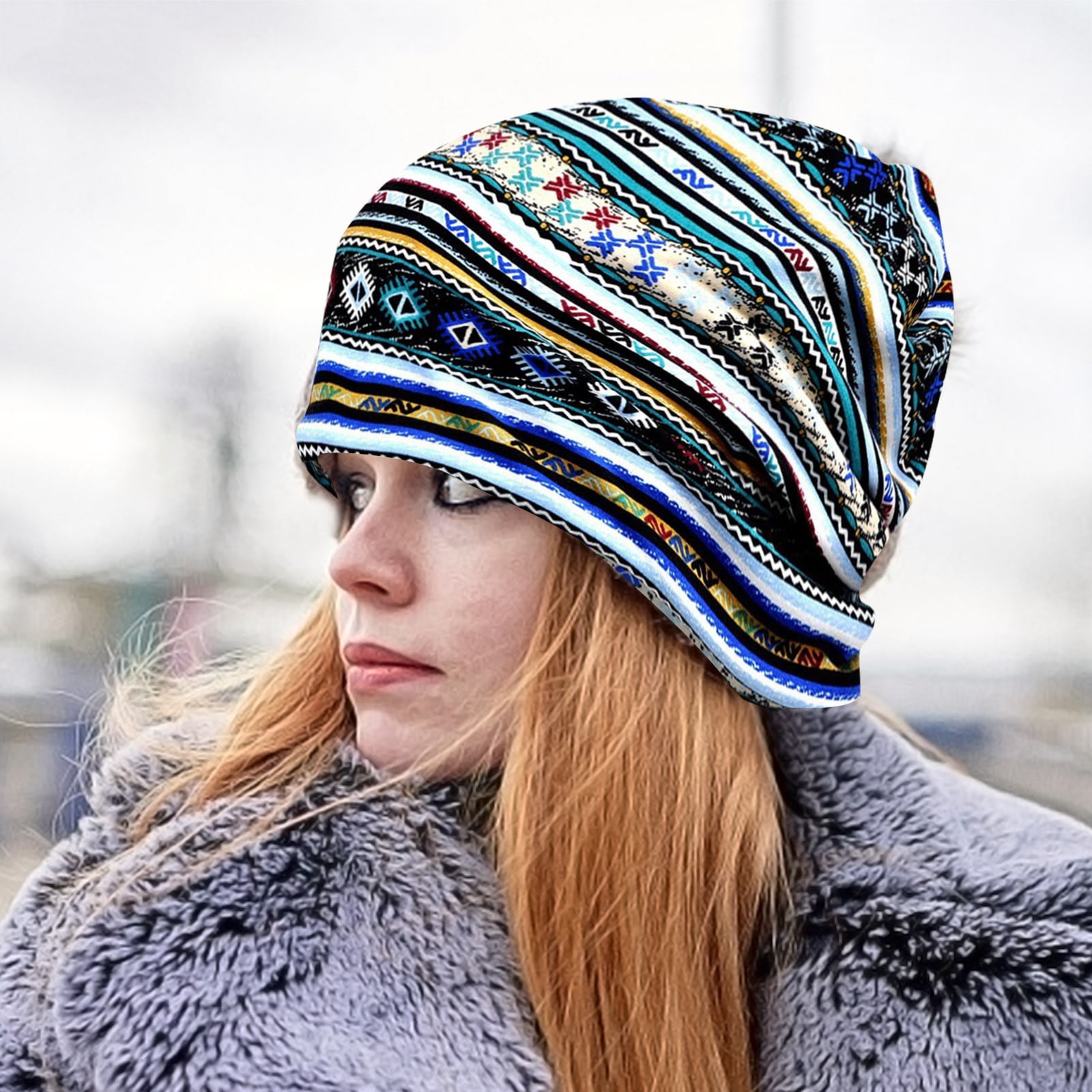 Chemo Caps For Women Slouchy Cancer Patients Soft Stretchy Double Layer ...