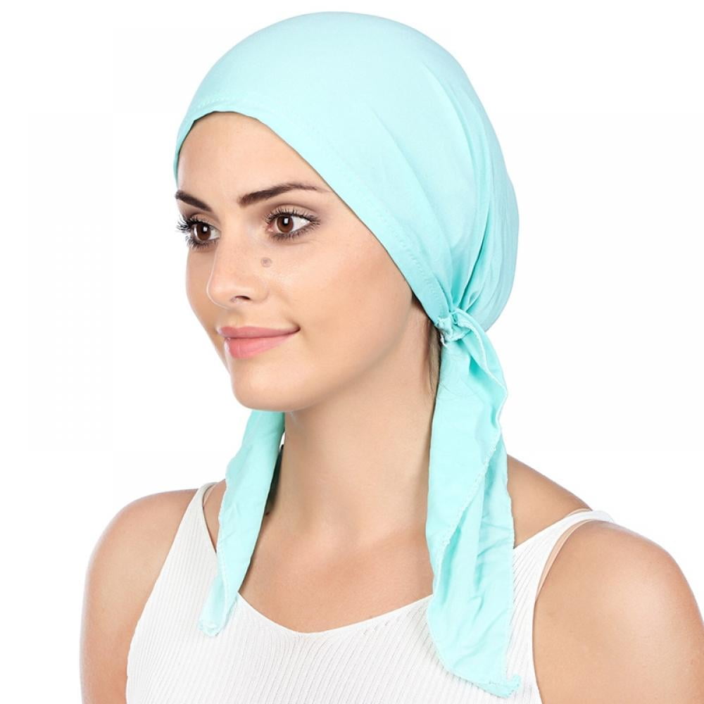 Chemo Headwear Pre Tied Head Scarf Headwraps Lightweight Turban Beanie ...