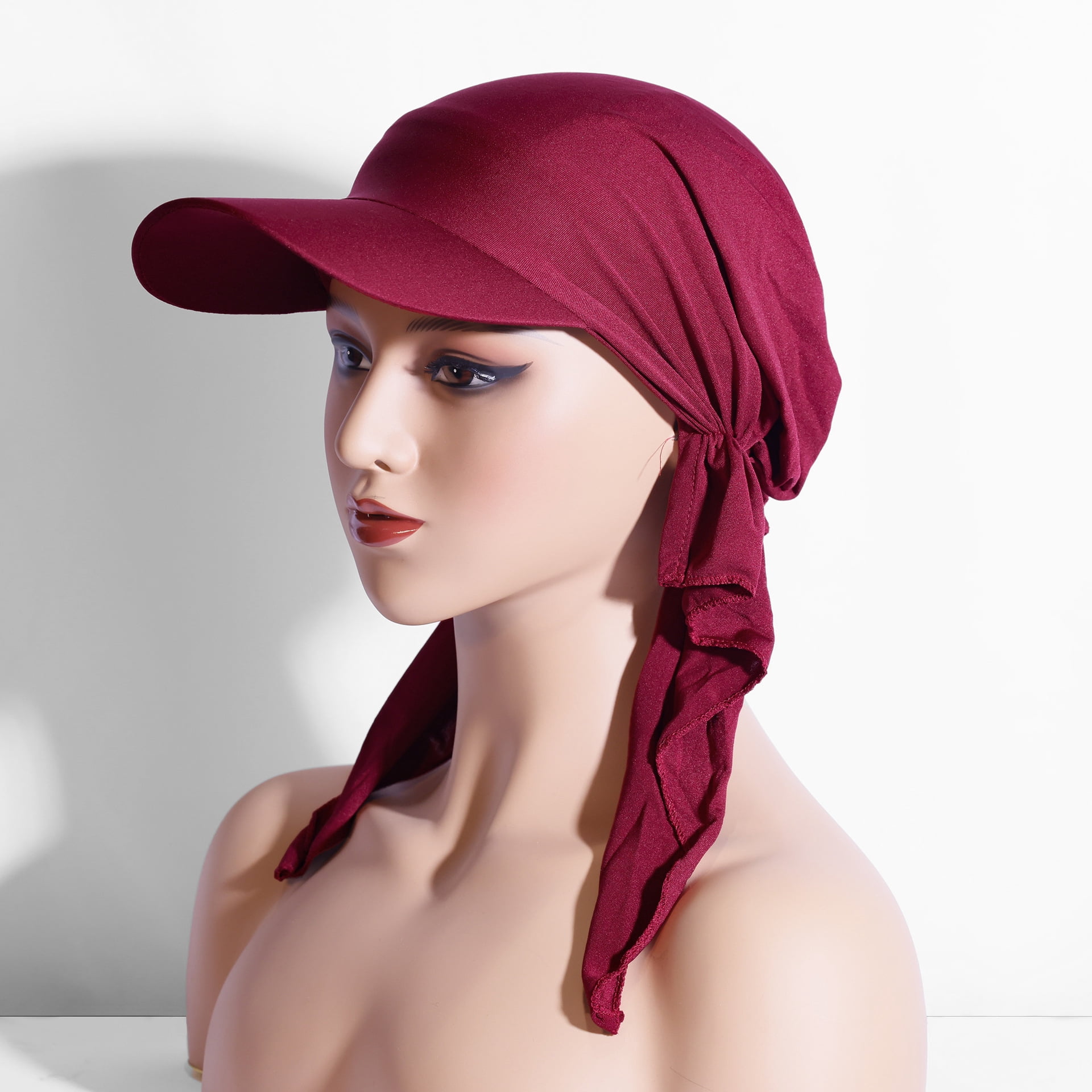 Chemo Headwear for Women Brim Visor Head Scarf Pre Tied Headwraps ...