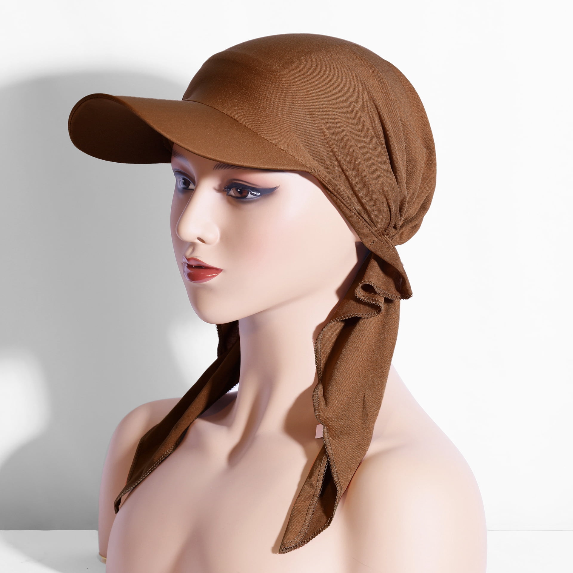 Chemo Headwear for Women Brim Visor Head Scarf Pre Tied Headwraps ...