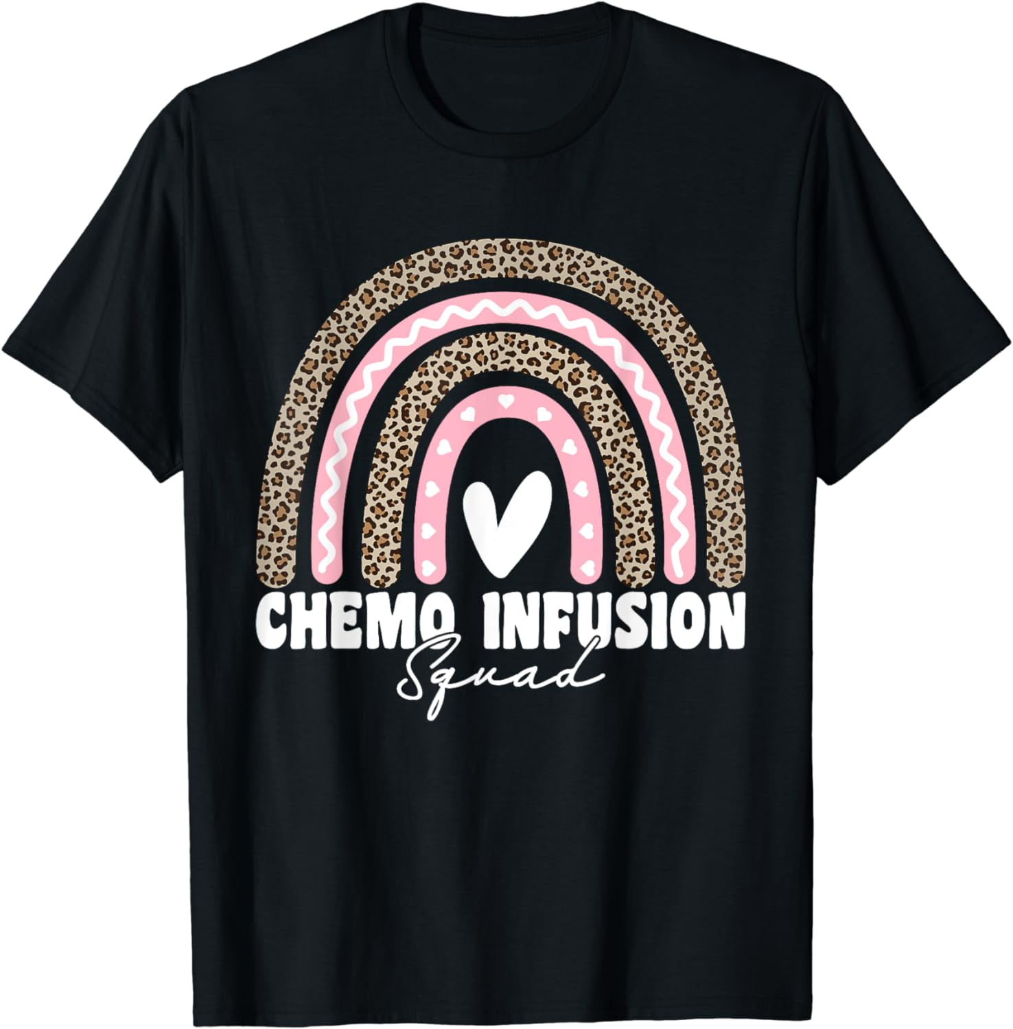 Chemo Infusion Squad Nurse Practitioner Leopard Rainbow T-Shirt ...