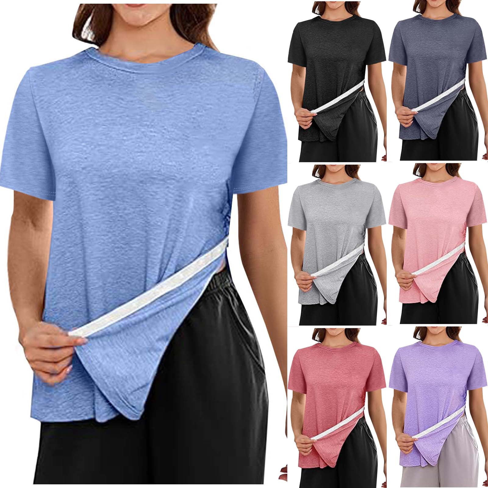 Chemo Port Shirts for Women Short Sleeve Tear Away Shirts Tear Away ...