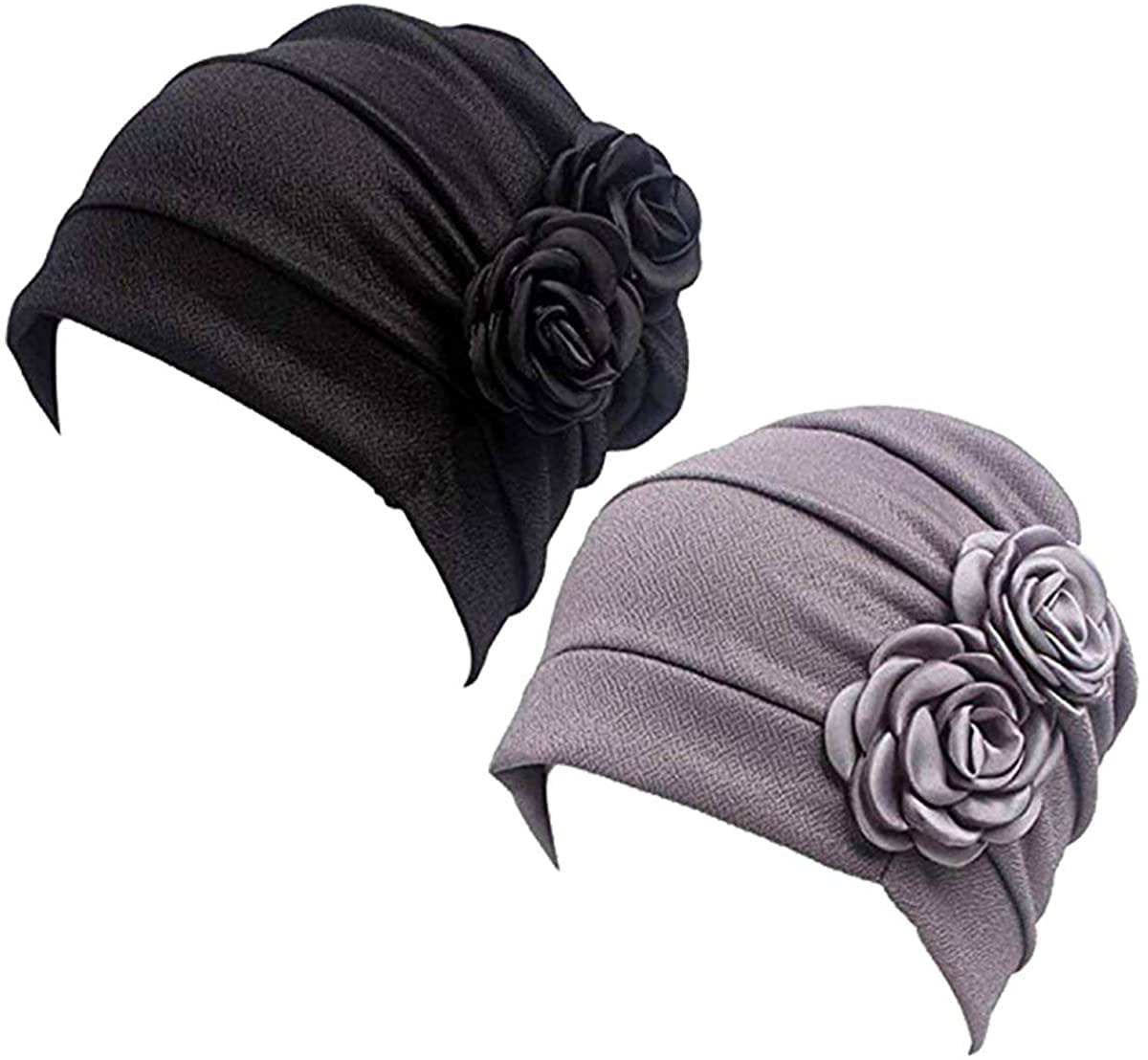 Chemo Turban Headwear Flower Beanie Scarf Cap Head Wrap Hair Loss Hat ...