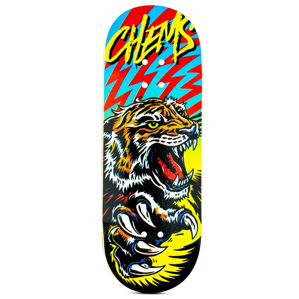 Chems Fingerboard Deck - Wild Tiger Mid Pro Pop - 34mm - Walmart.com