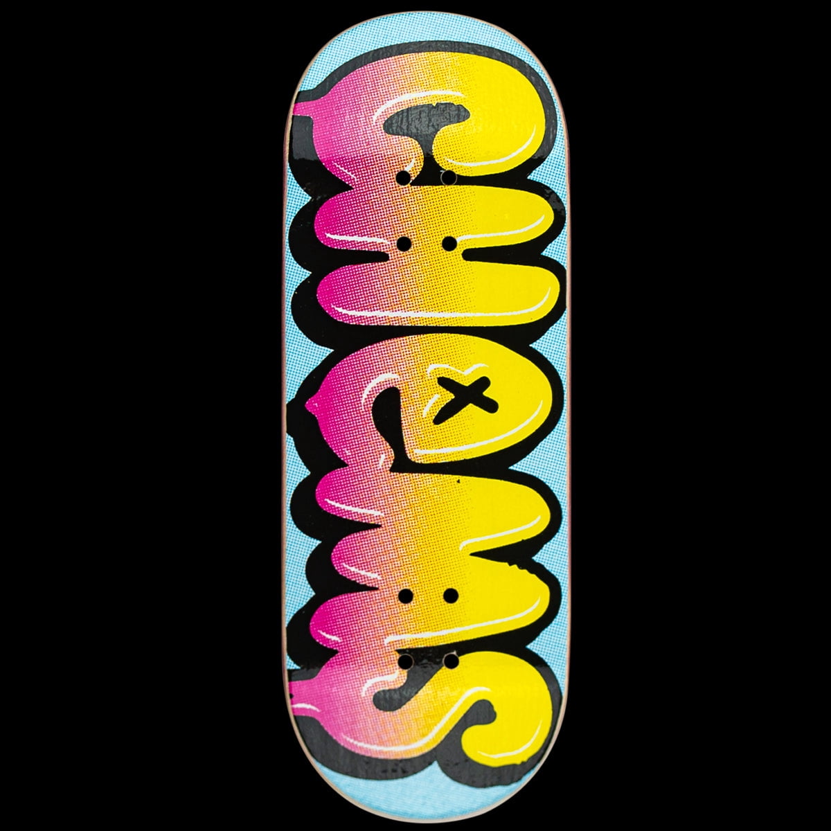 Chems Fingerboard Deck - Blue Faded Bubbles Low Pro Pop - 34mm ...