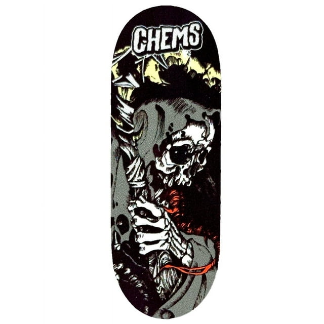 ChemsFB Chems Fingerboard Deck - Black and Gray Grim Mid Pro Eggy ...
