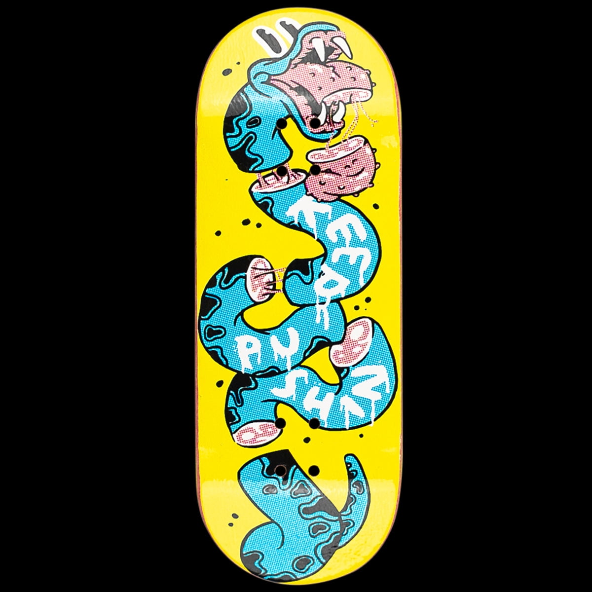 ChemsFB Chems Fingerboard Deck - Yellow Keep Pushing Low Pro Pop - 33mm ...