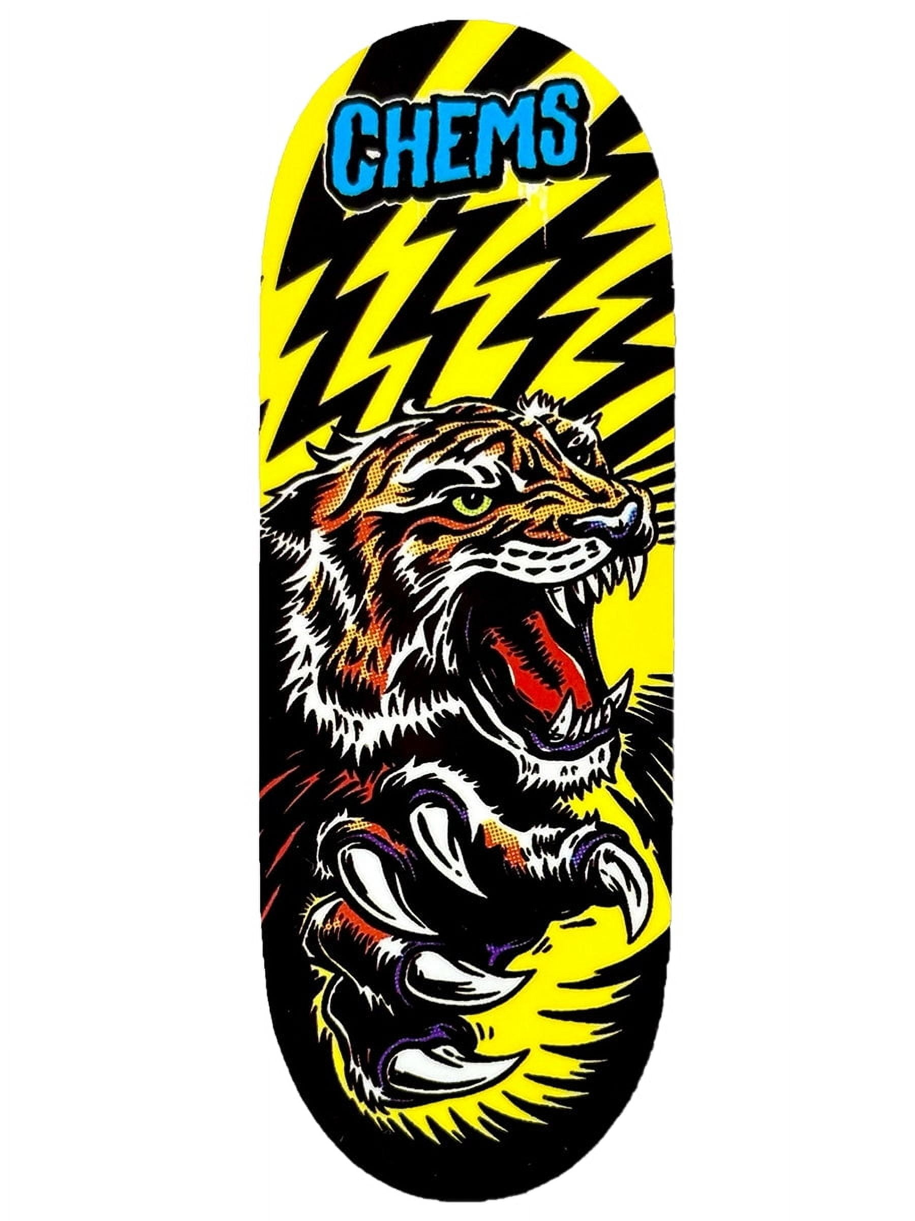 ChemsFB Chems Fingerboard Deck - Yellow Tiger Mid Pro Eggy - 35mm ...