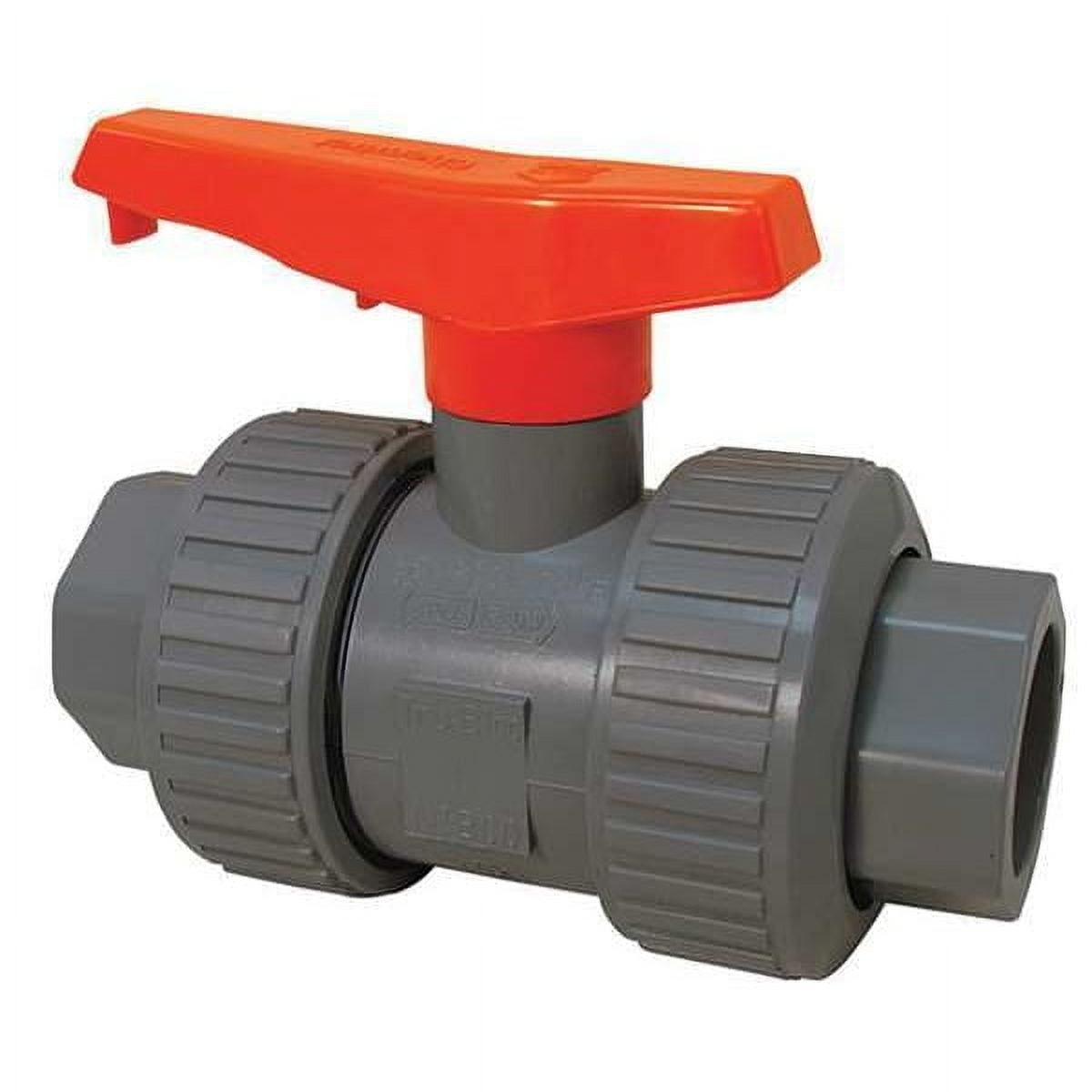 Chemtrol 1/2" Socket x Thread PVC Ball Valve Inline True Union MA930U6 ...