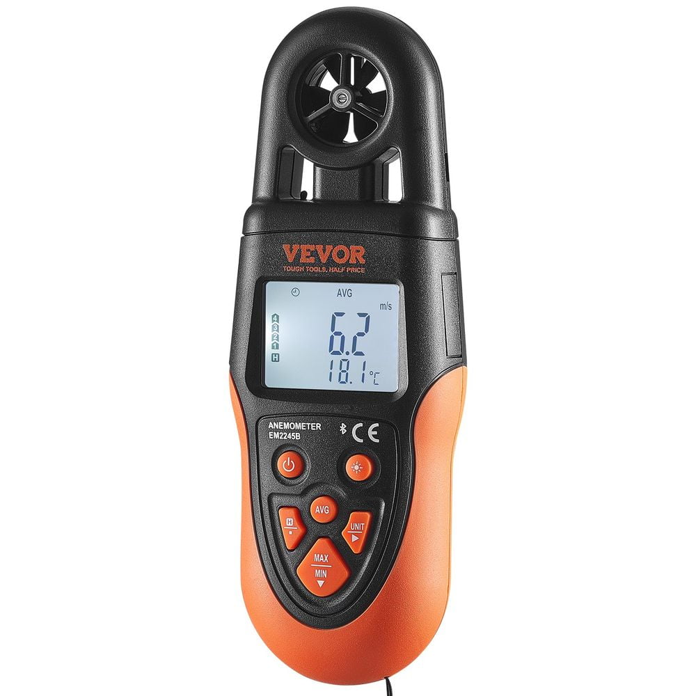Chen Bluetooth Handheld Anemometer, 14°F -140°F , Digital Wind Speed ...